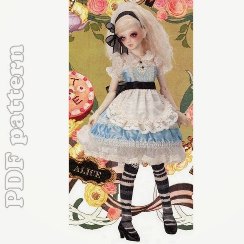 Alice in Wonderland BJD Outfit Sewing Pattern PDF | CraftyLine e ...