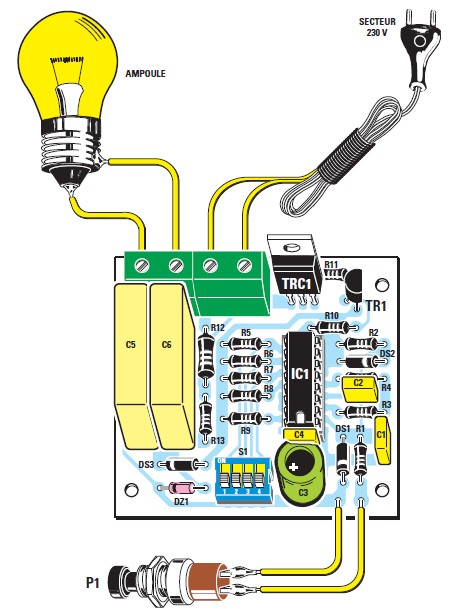 Un timer simple pour charges secteur 230 V de quelques secondes à ...
