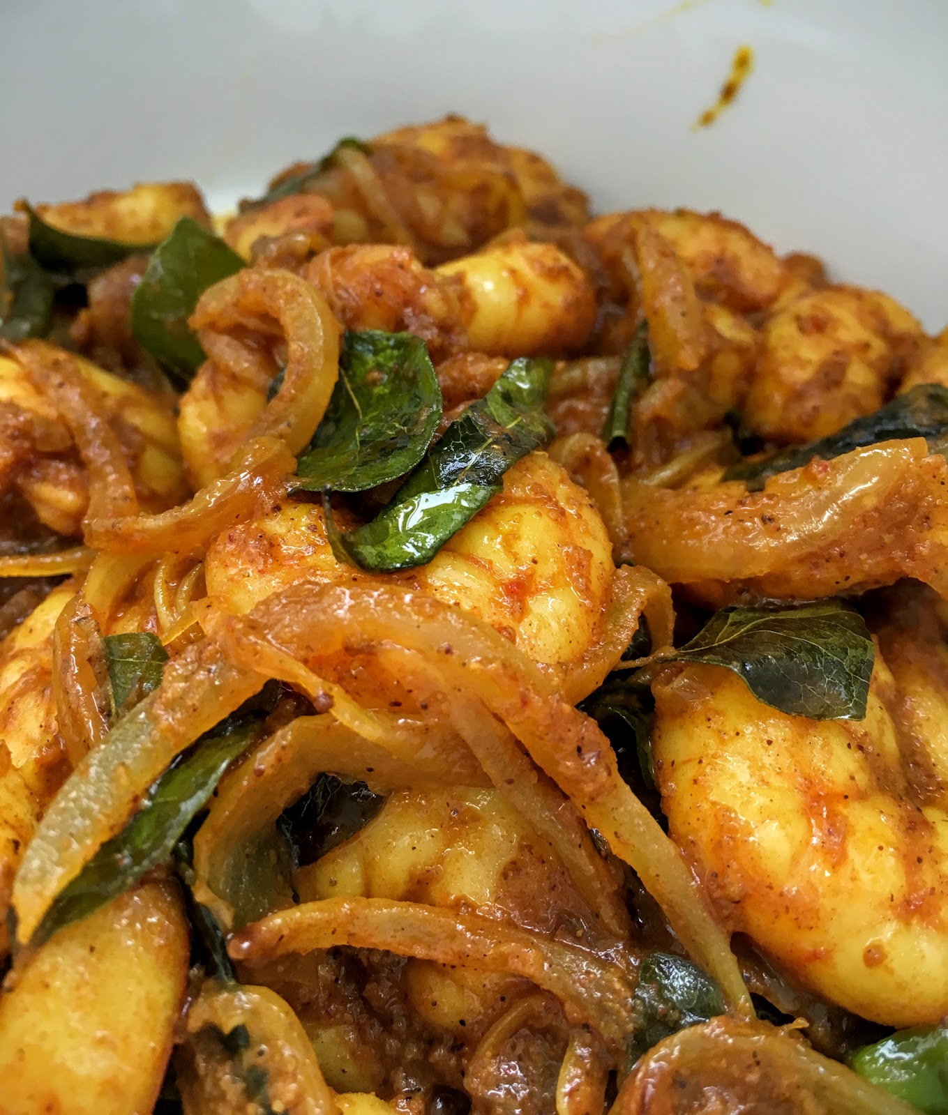 pepsakoy: Indian Spicy Dry-Fried Prawns