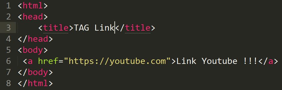 Contoh Penggunaan TAG dalam HTML