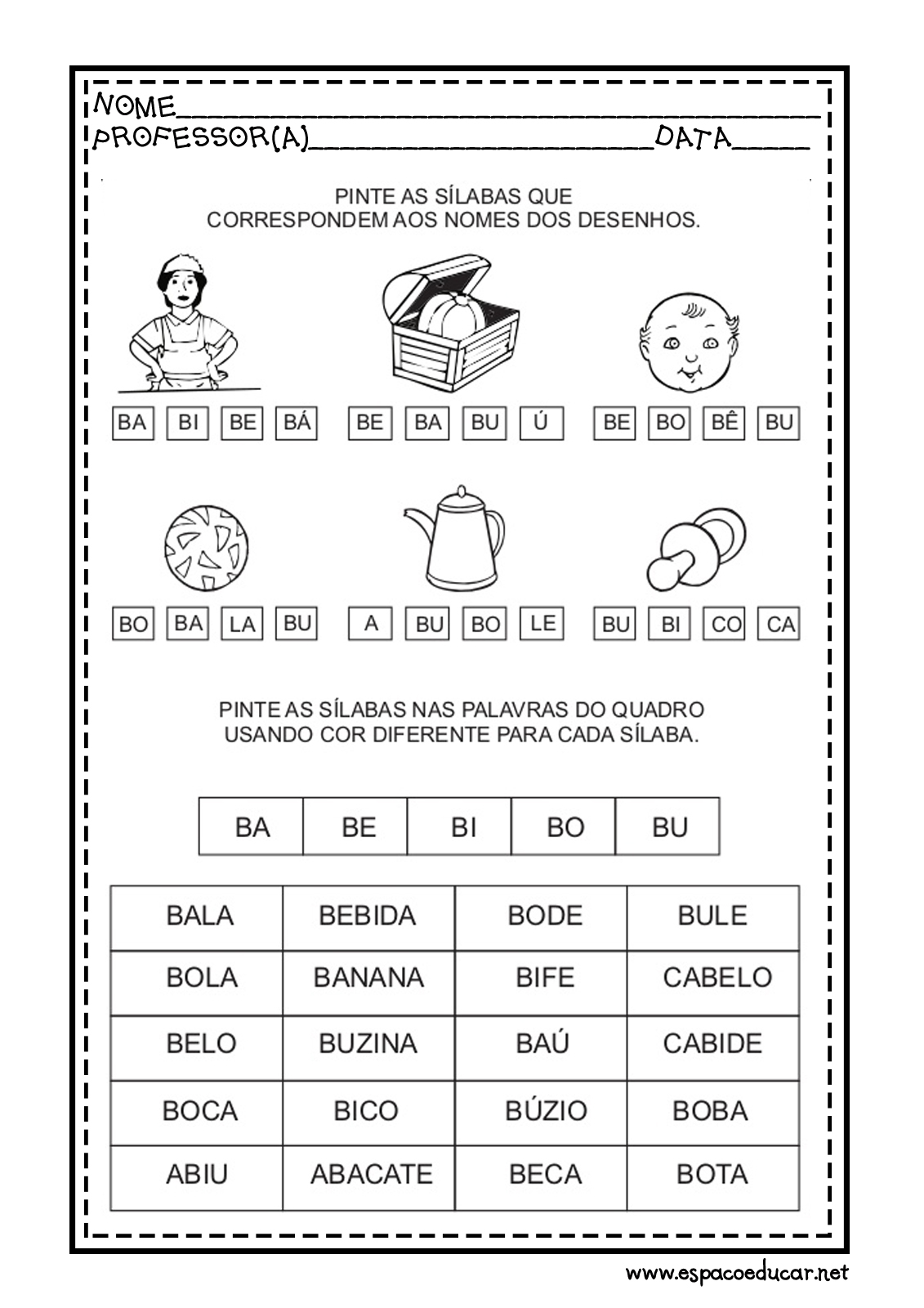 36 ATIVIDADES DE ALFABETIZAÇÃO OU 1º ANO COM A LETRA B + SUGESTÕES ...