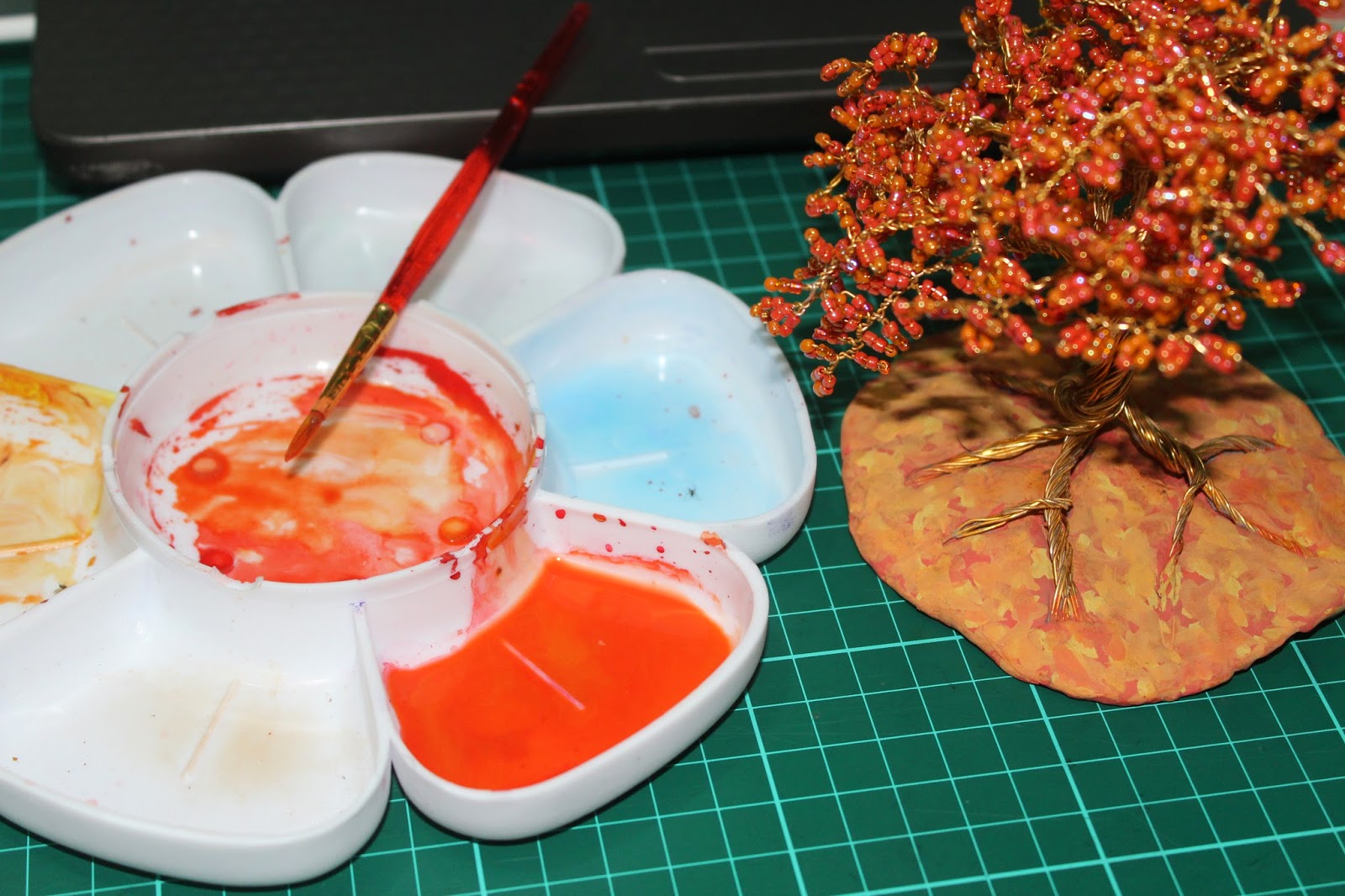 So Many Things to Do, So Little Time: Clay Base for Beaded Wire Tree