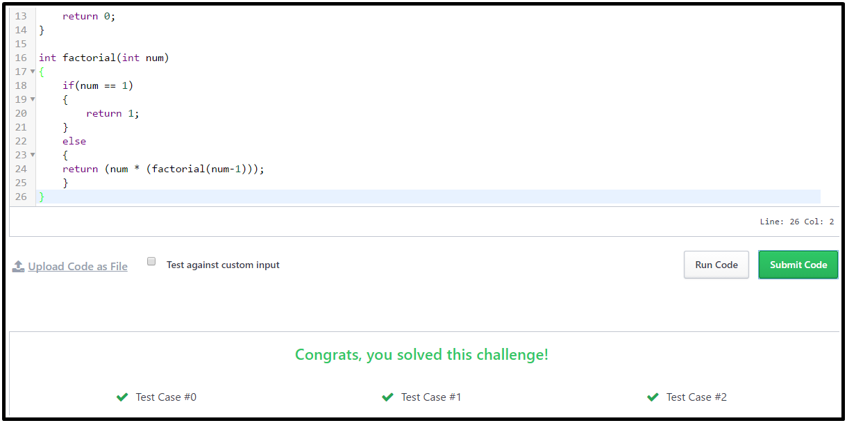 Day 9 Recursion Hackerrank Solution in C | 30 Days of Code