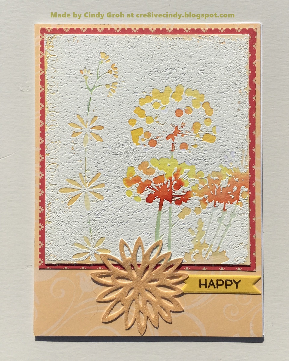 Cre8iveCindy: Peach Birthday Card