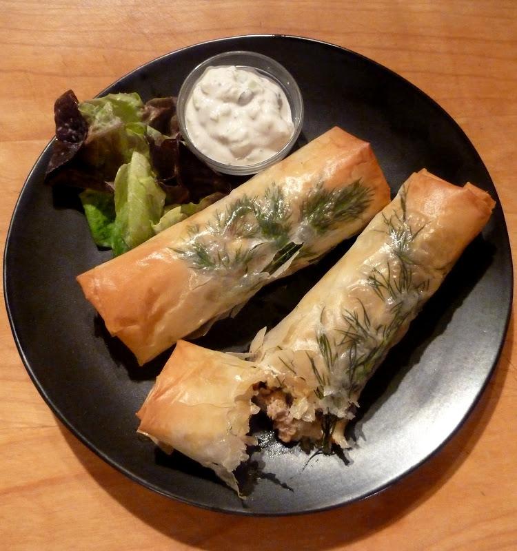 Cracked Pepper: Greek Phyllo Wraps with Tzatziki