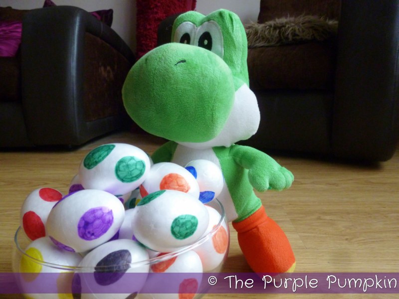 Yoshi Eggs - Nintendo Party | The Purple Pumpkin Blog