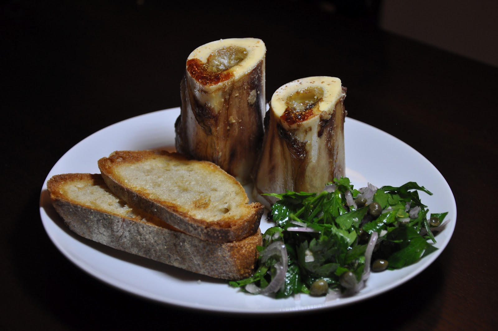Slice of Rice: Roast Bone Marrow with Parsley Salad
