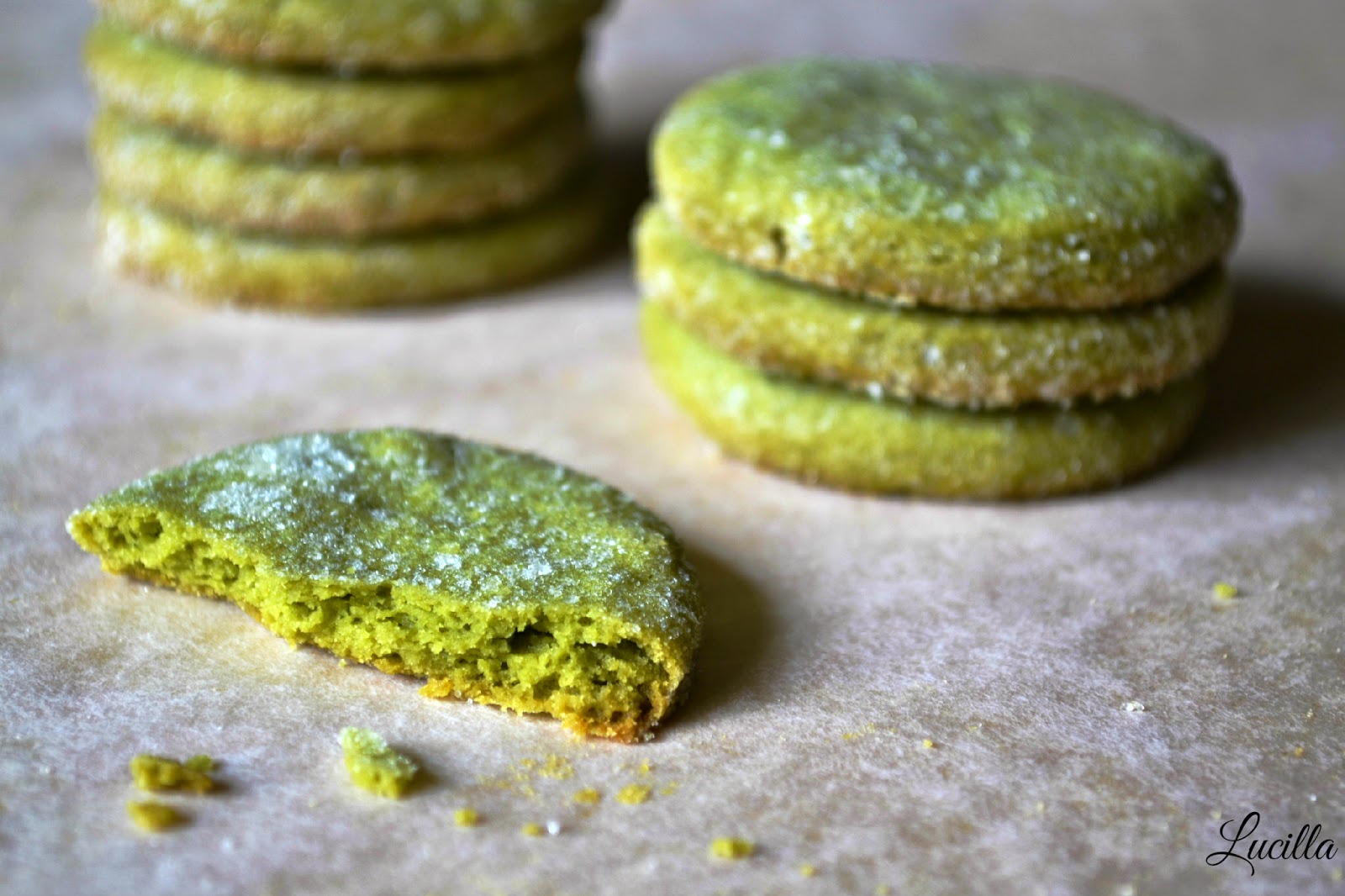 Green TeaSsweets - Biscotti al Tè Matcha ~ Cœur de pain d’épices