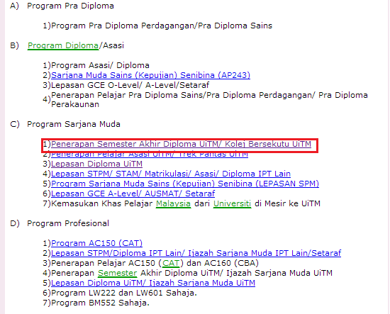 Blog Dunia Doliyka: Result Permohonan Degree UiTM