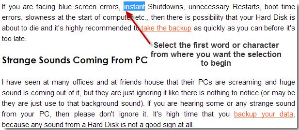 How to select Text (Mouse Tricks and Shortcuts) : A Complete tutorial ...