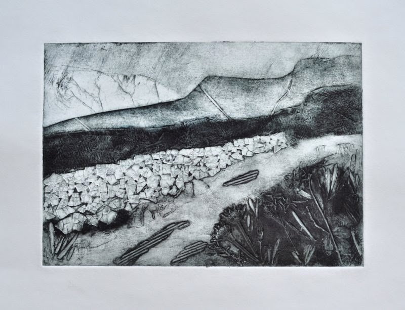 Sharon's Pics: Yorkshire dales collagraph prints