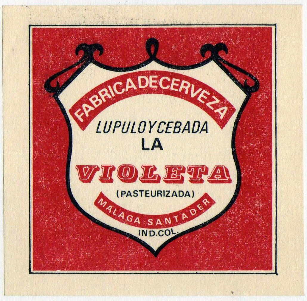ETIQUETAS DE CERVEZAS Y MALTAS COLOMBIANAS: VIOLETA