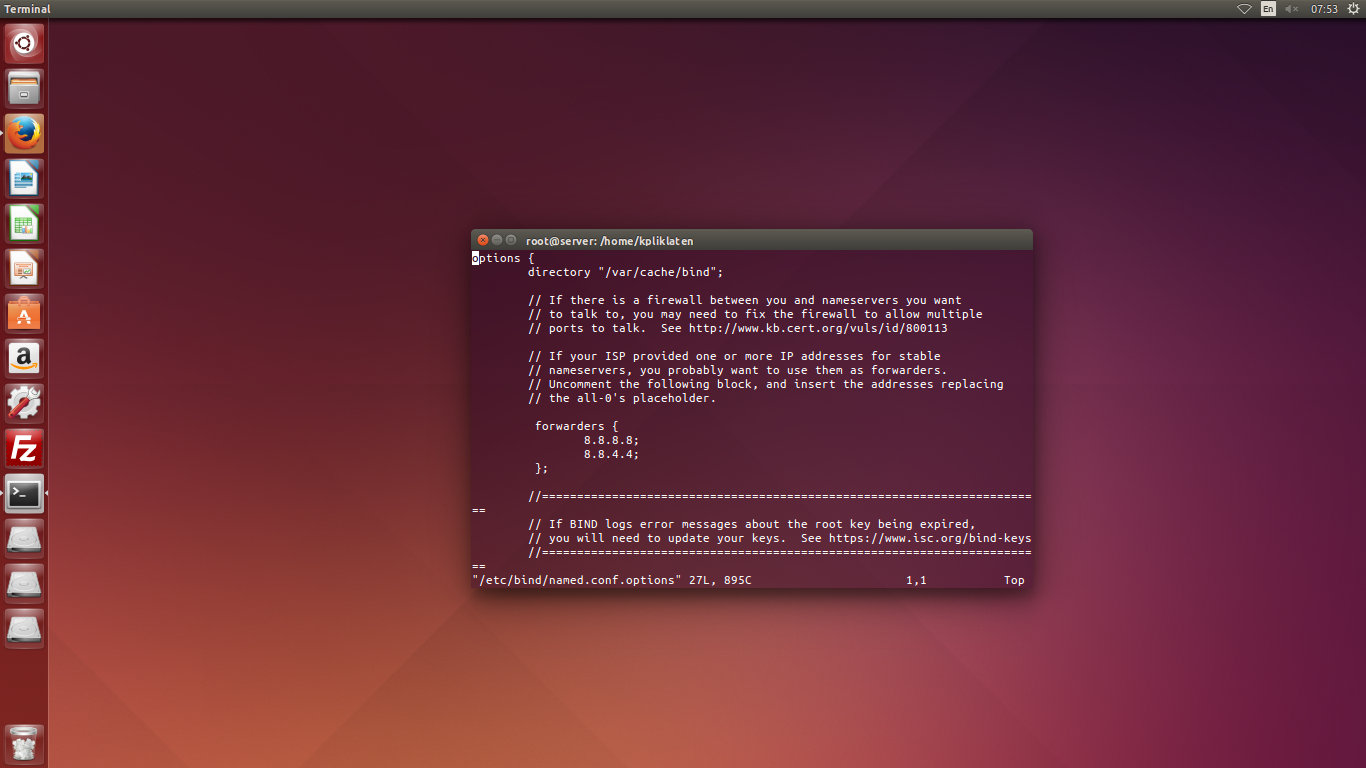 Setting Dns Server Melalui Ubuntu 14 04 ~ Yeni Putri Indah