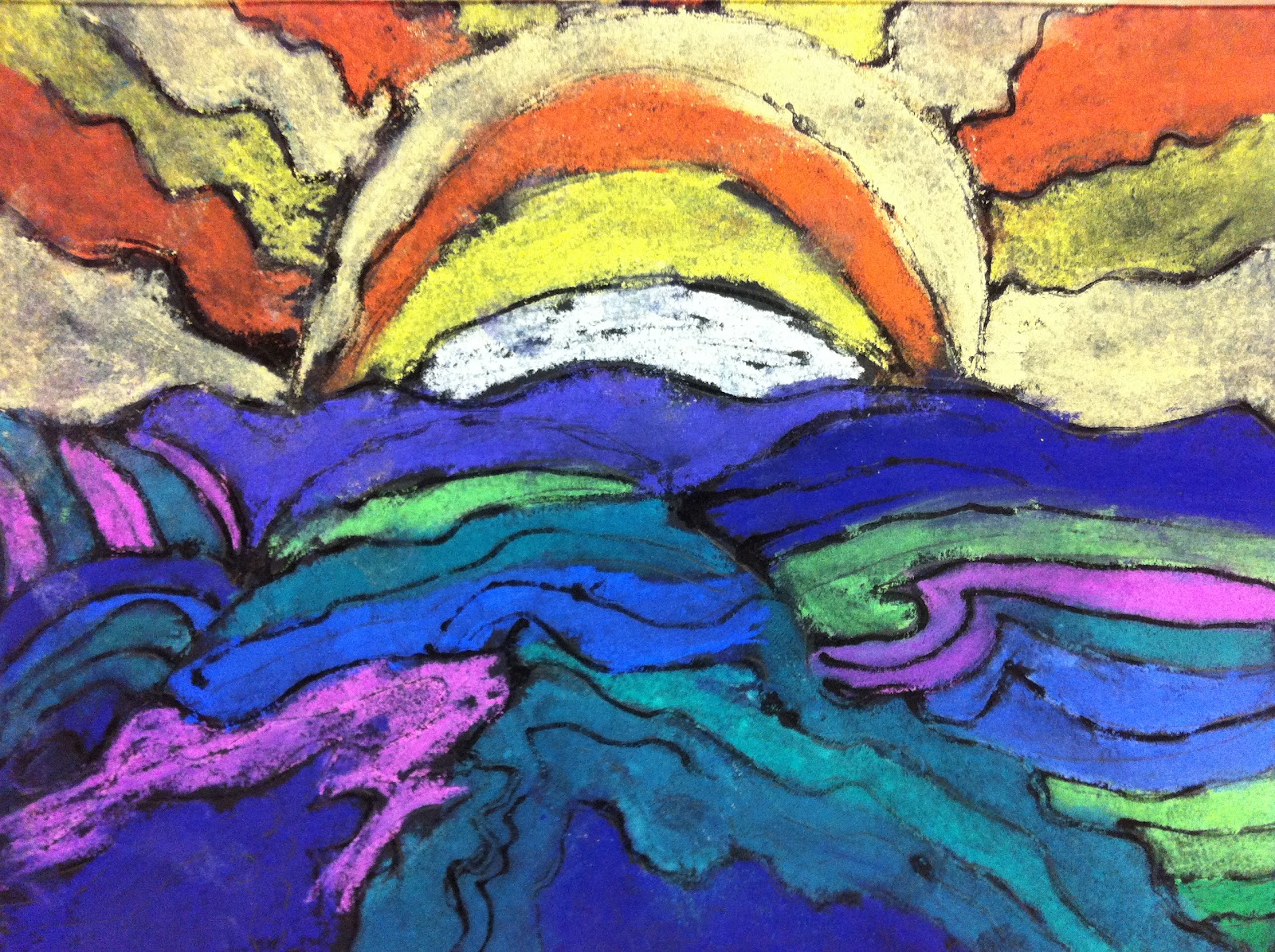ChumleyScobey Art Room: 3rd Grade: Ted Harrison Landscape with Chalk ...