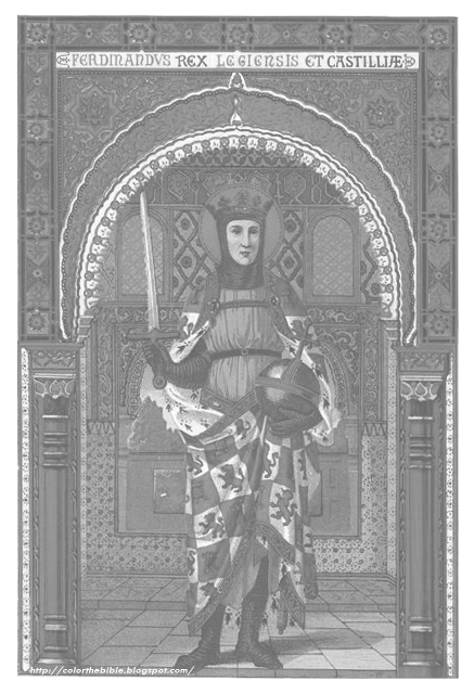 Trace, Shade or Paint Saint Ferdinand | Color The Bible