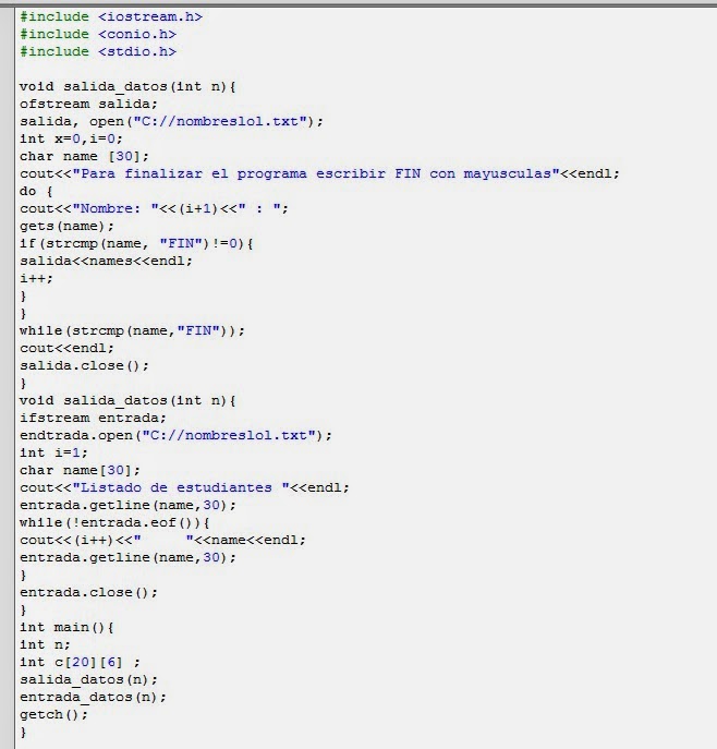 Programación Estructurada: Practica 6