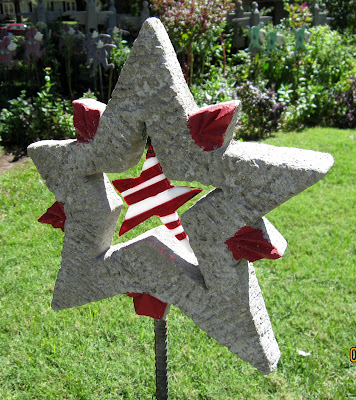 From the Summer's Garden: NEW! FUSED GLASS STAR STAKE