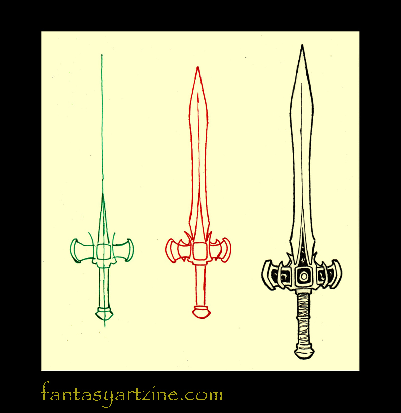 👍 comment dessiner épée