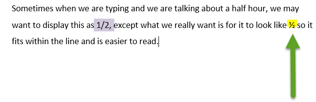 Eyonic Systems: How to Customize How Fractions Display in Word