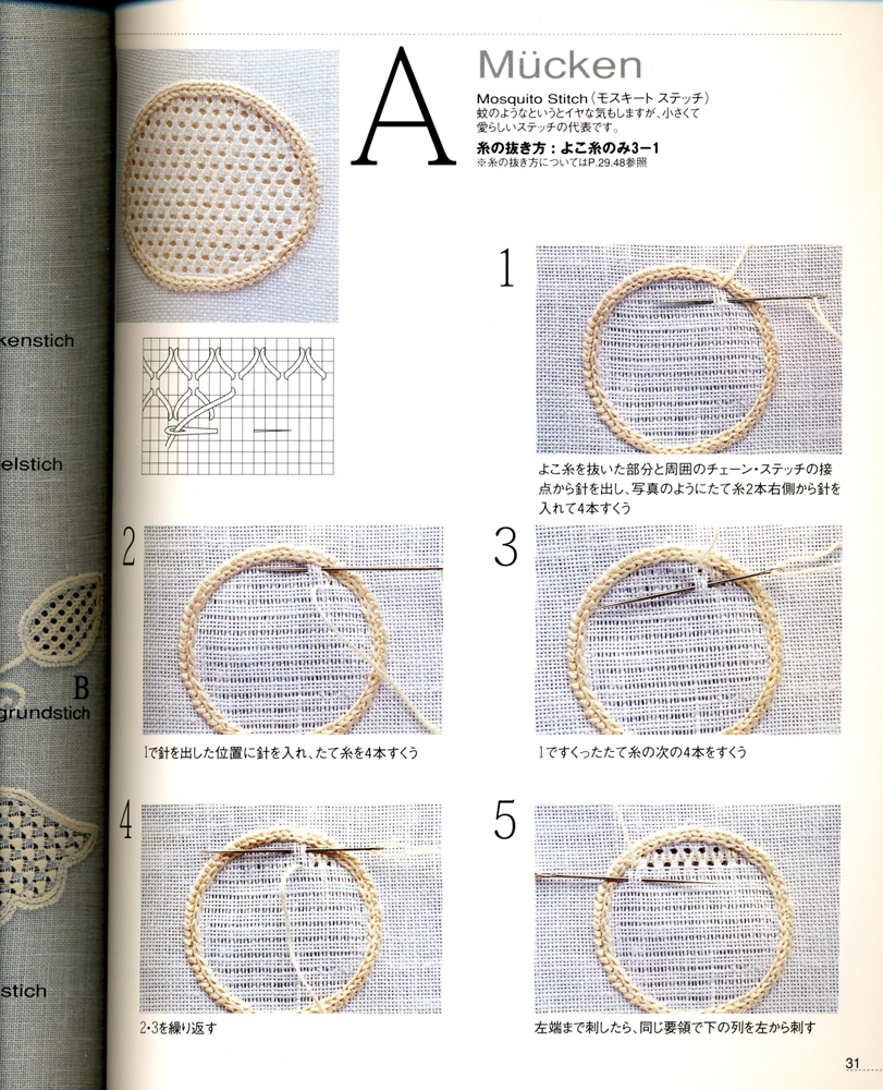 N e e d l e p r i n t: Schwalmer Weiss Stickeri - $45