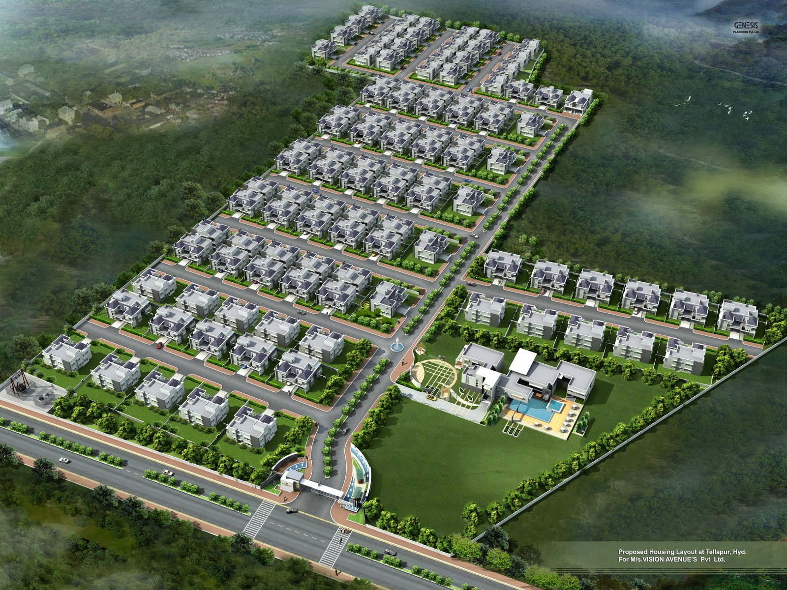 Vision Infiniti Homes: New improved art work for the main gate