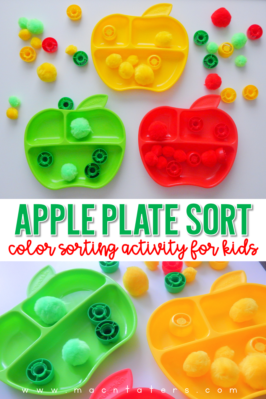 Apple Plate Color Sort | Lets Play.Learn.Grow