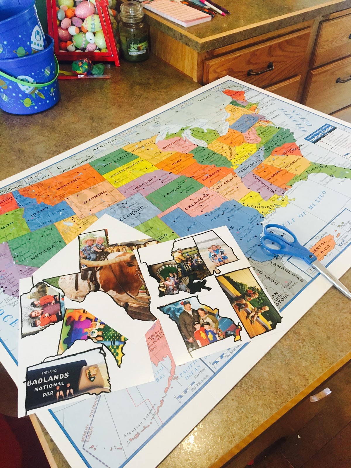 Personalized Map with Pictures! - the farmer and the southern belle