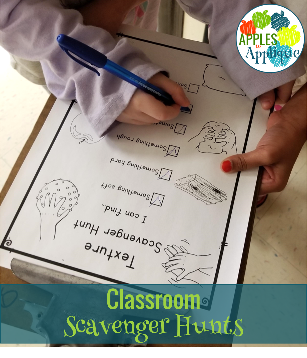Apples to Applique: Early Childhood Classroom Scavenger Hunts