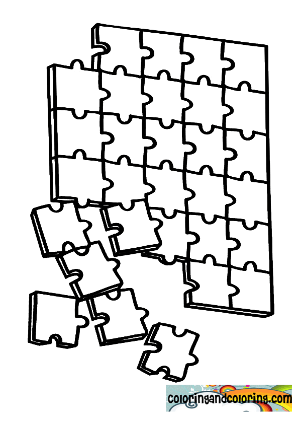 Puzzle Piece Coloring Sheet Coloring Pages