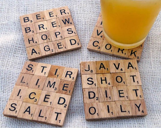 DIY - Scrabble coasters — KREATIV-I-TET