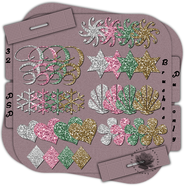 Fantasylife-Bastelecke: PSP-Glitterstempel - PSP-Glitterstamps