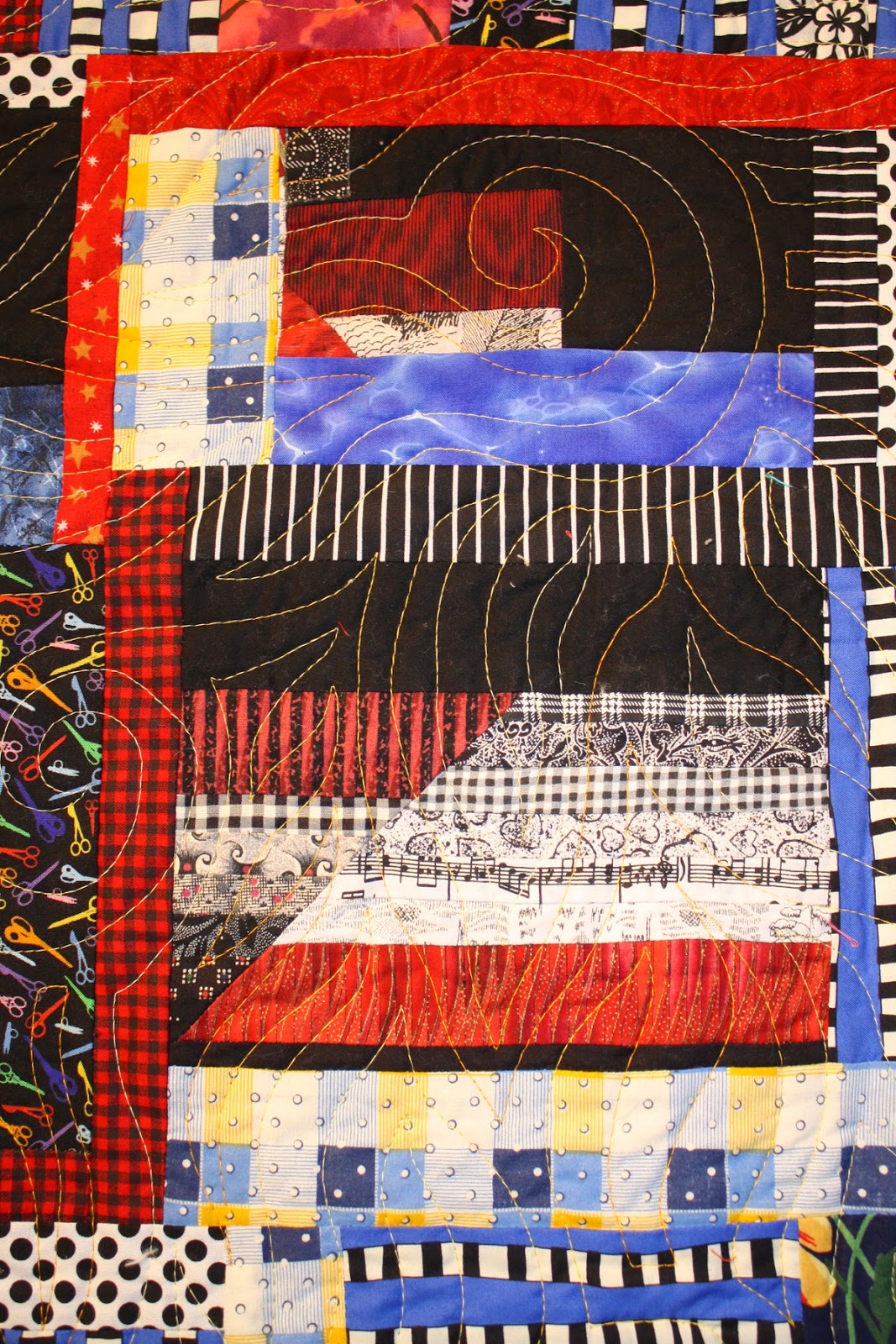 Living and Dyeing Under the Big Sky: Primary Colors Scrap Quilt