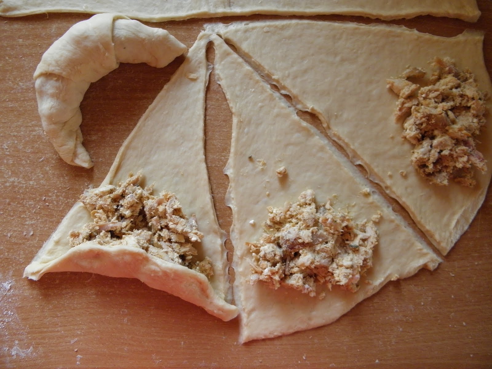 temp: Stuffed Chicken Horns (Buns)