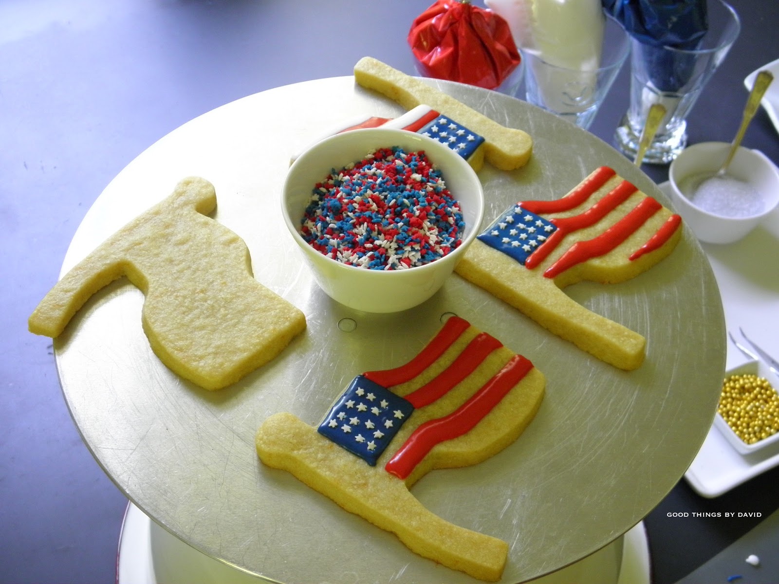 American Flag Sugar Cookies for the Fourth of July