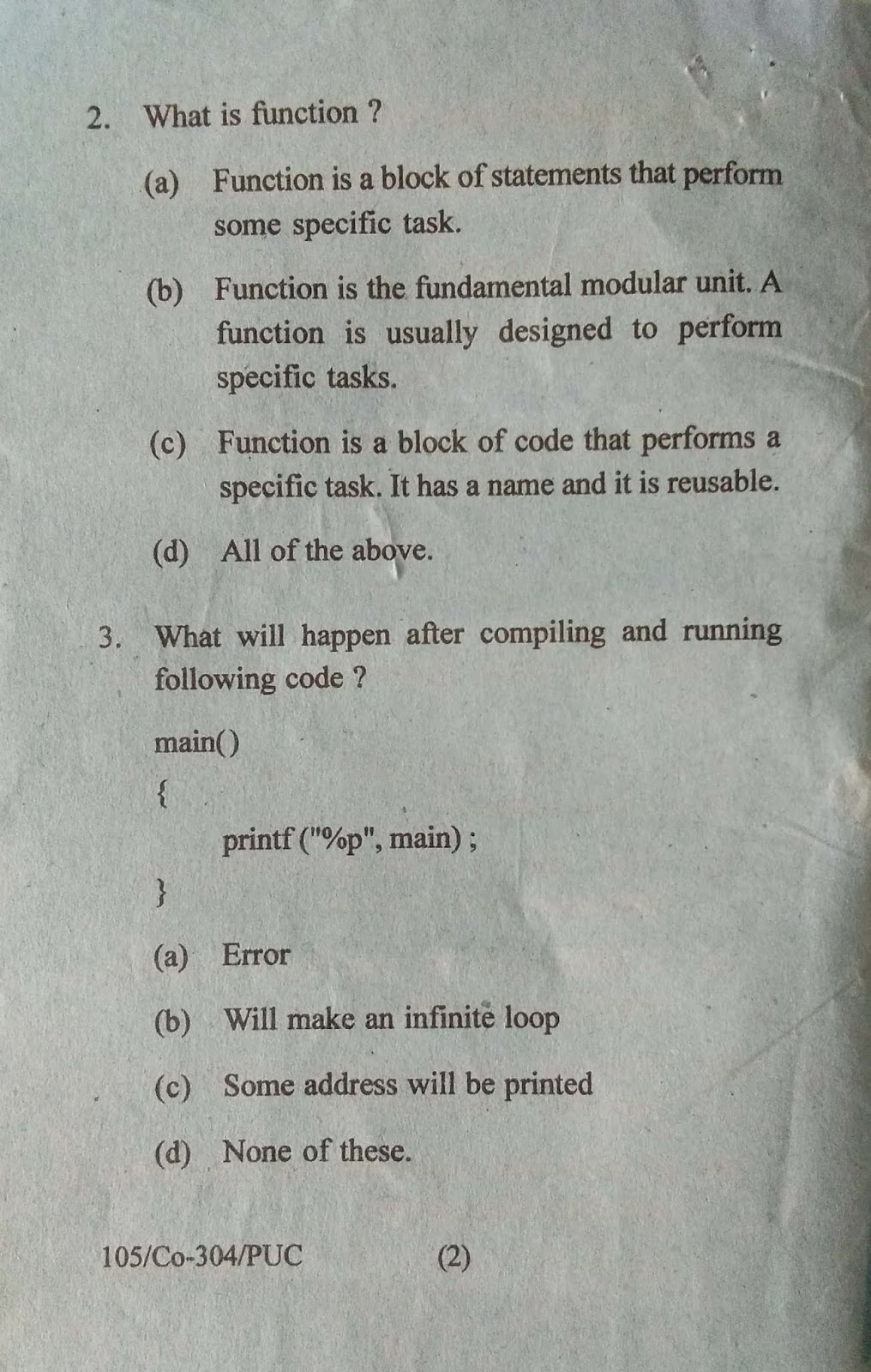 Assam Engineering Institute Library: Q. Paper: 3rd Computer