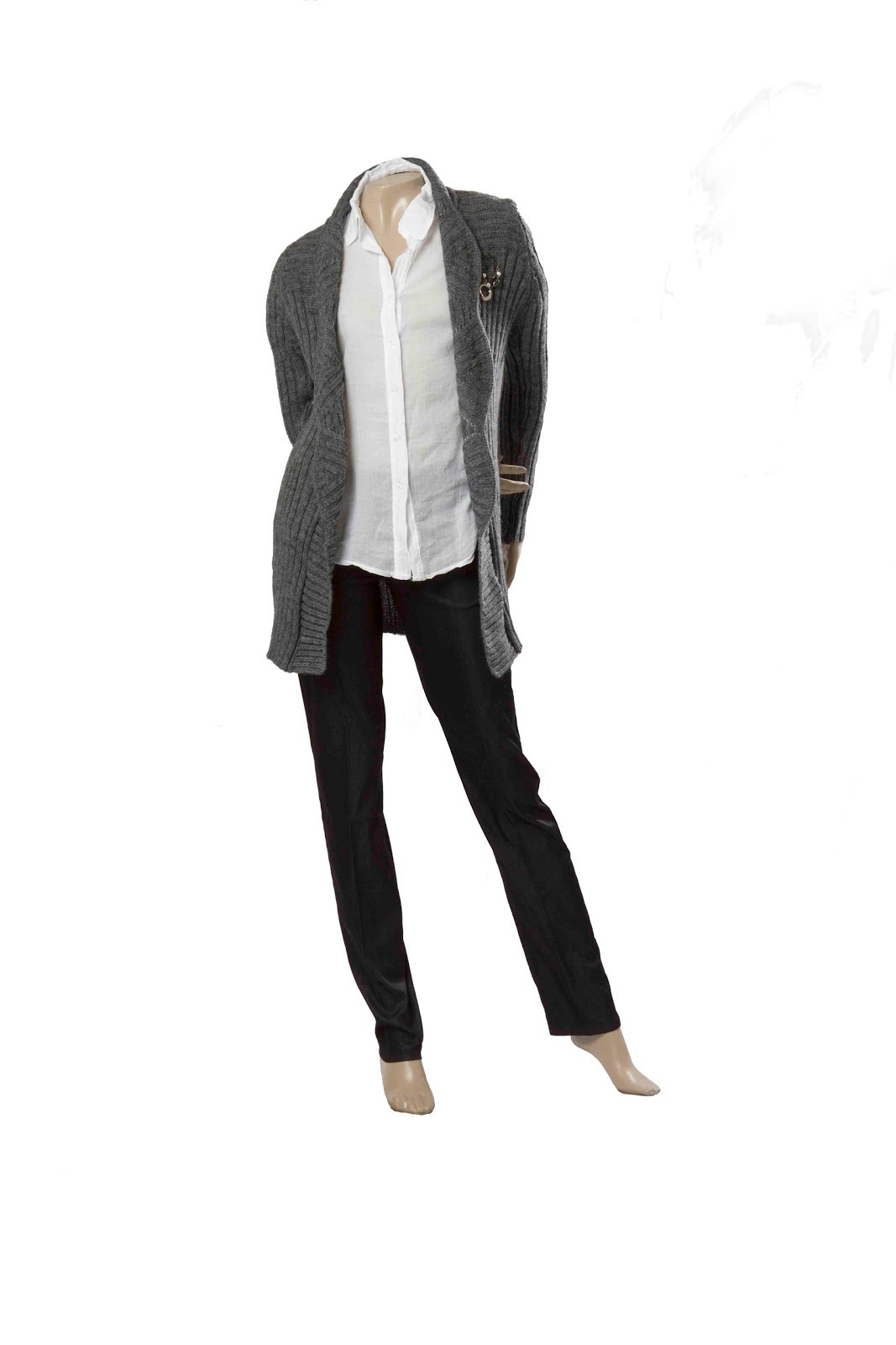 PTT - BOUTIQUE: Saco Lana Tejido con Broche. Colores: Gris - Camel