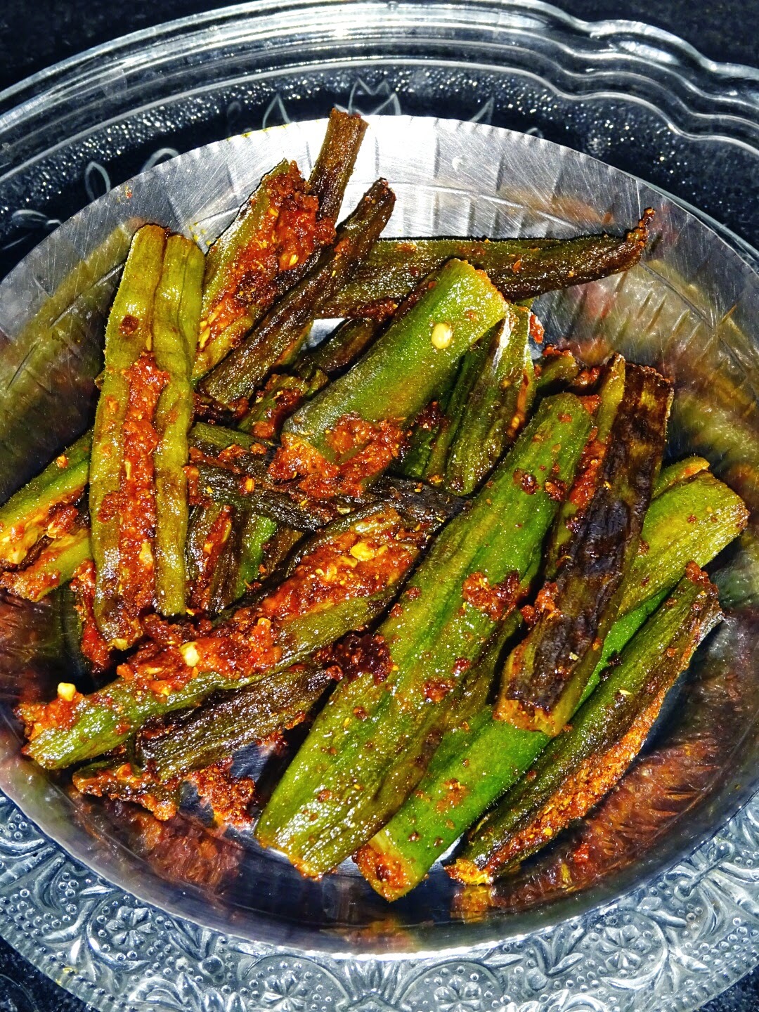 Veg Indian Good Food Recipes..: Tava Bhindi Masala Fry