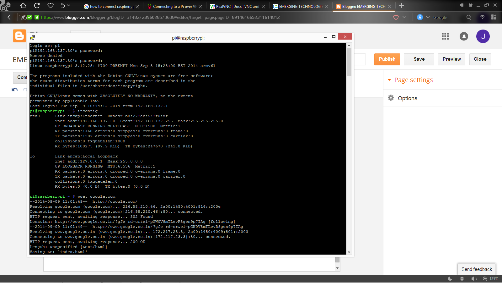 EMERGING TECHNOLOGIES: vnc server (view raspberry from your windows)