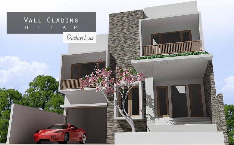 TERBARUU !! WALL CLADING HITAM SUSUN SIRIH DESAIN MODERN - JUAL BATU ...