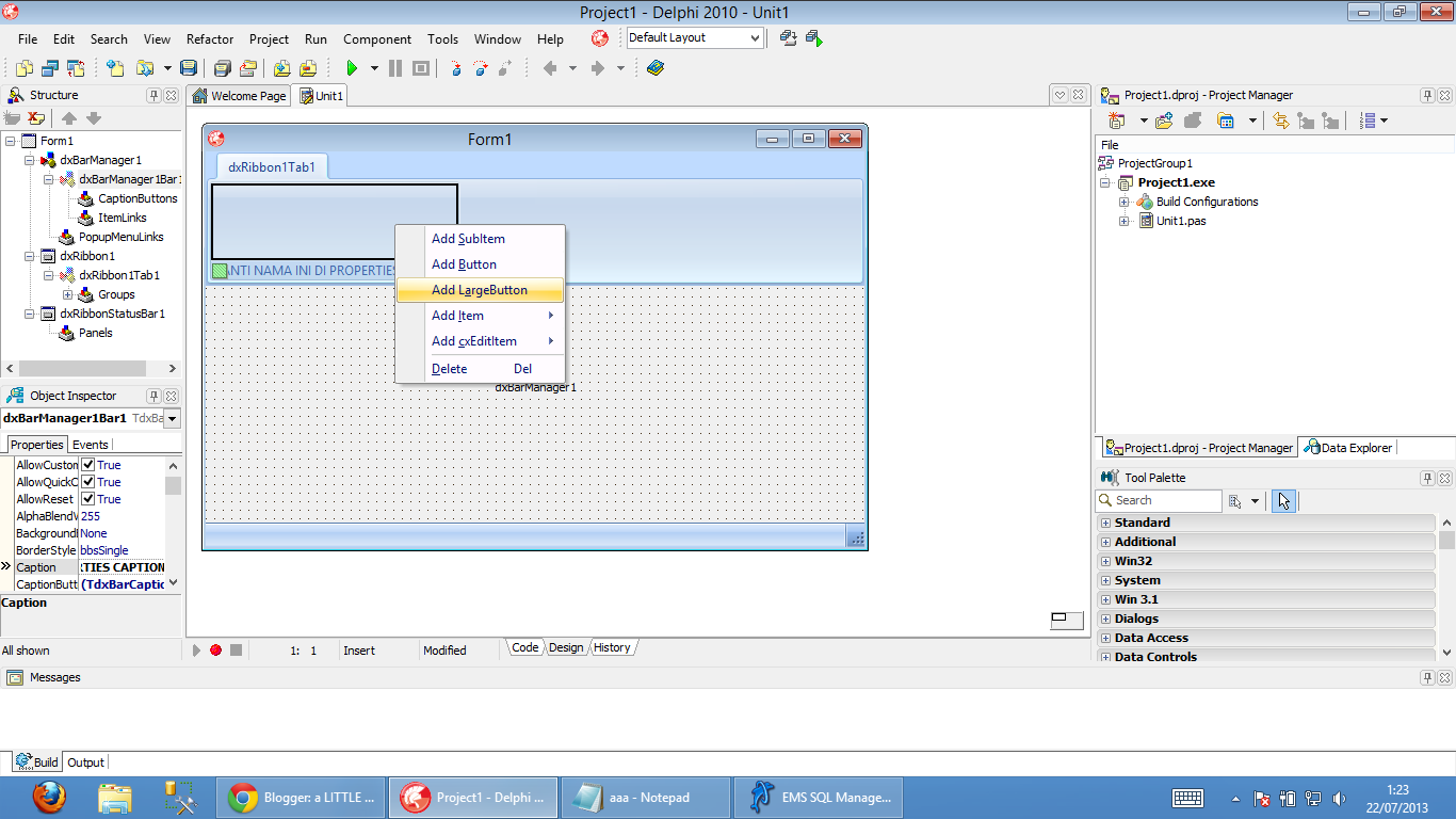 a LITTLE journey to be a BIG Programmer: DELPHI - Membuat tampilan ...