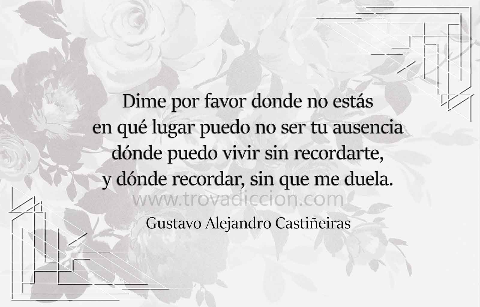 Ocurrencia Mirar Dictar poema recuerdos de amor paleta Barón Subvención