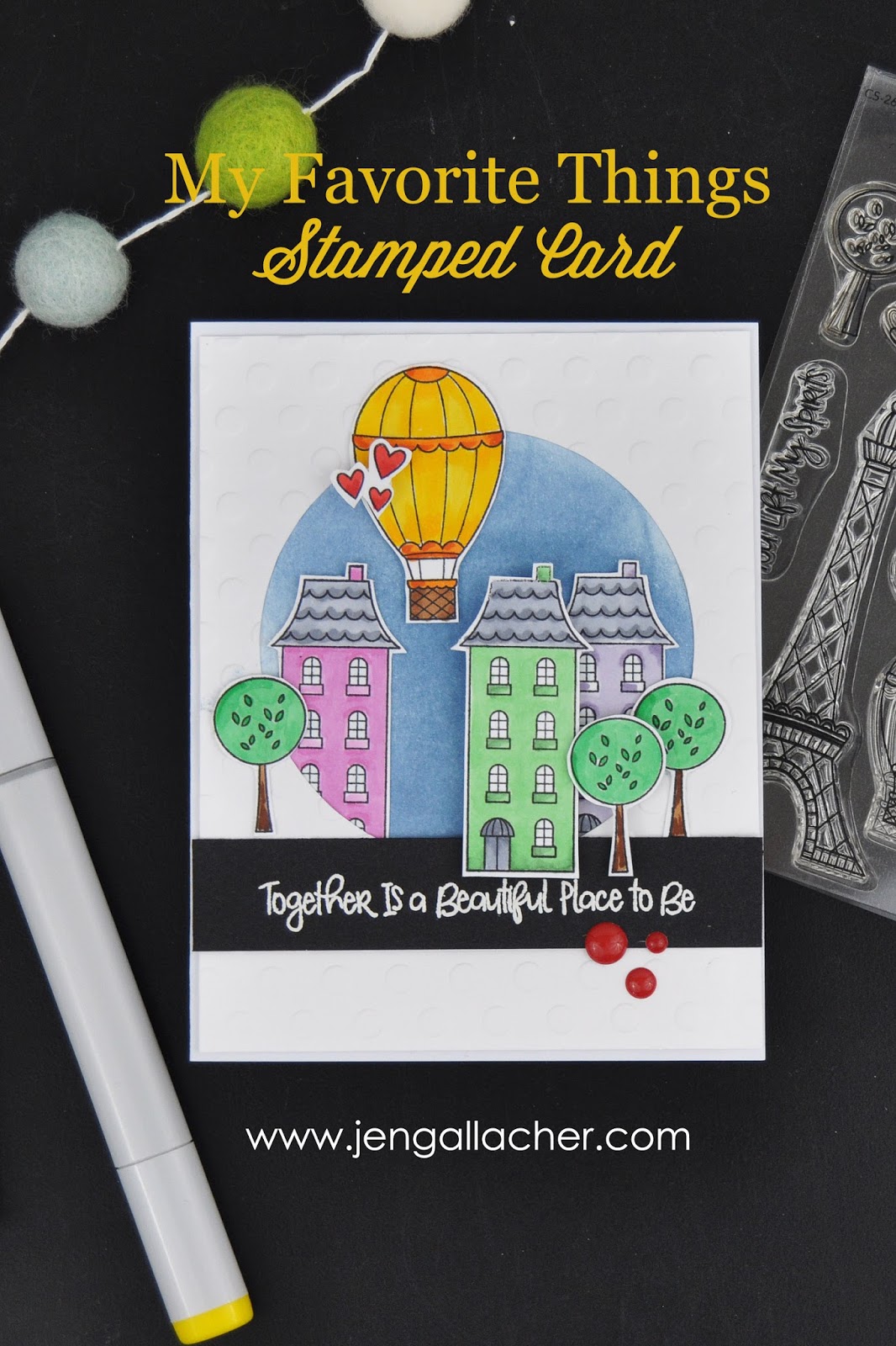 My Favorite Things: House Stamped Card | Jen Gallacher
