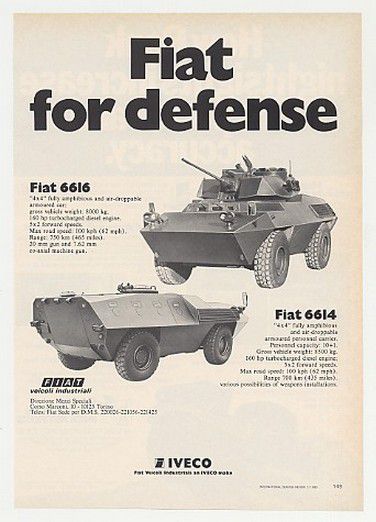 SI VIS PACEM, PARA BELLUM: Autoblindo OTO MELARA - FIAT 6614