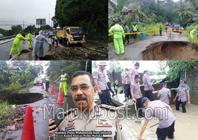 Pasukan Siaga Bencana Polda Maluku Proaktif Bantu Masyarakat - Maluku Post