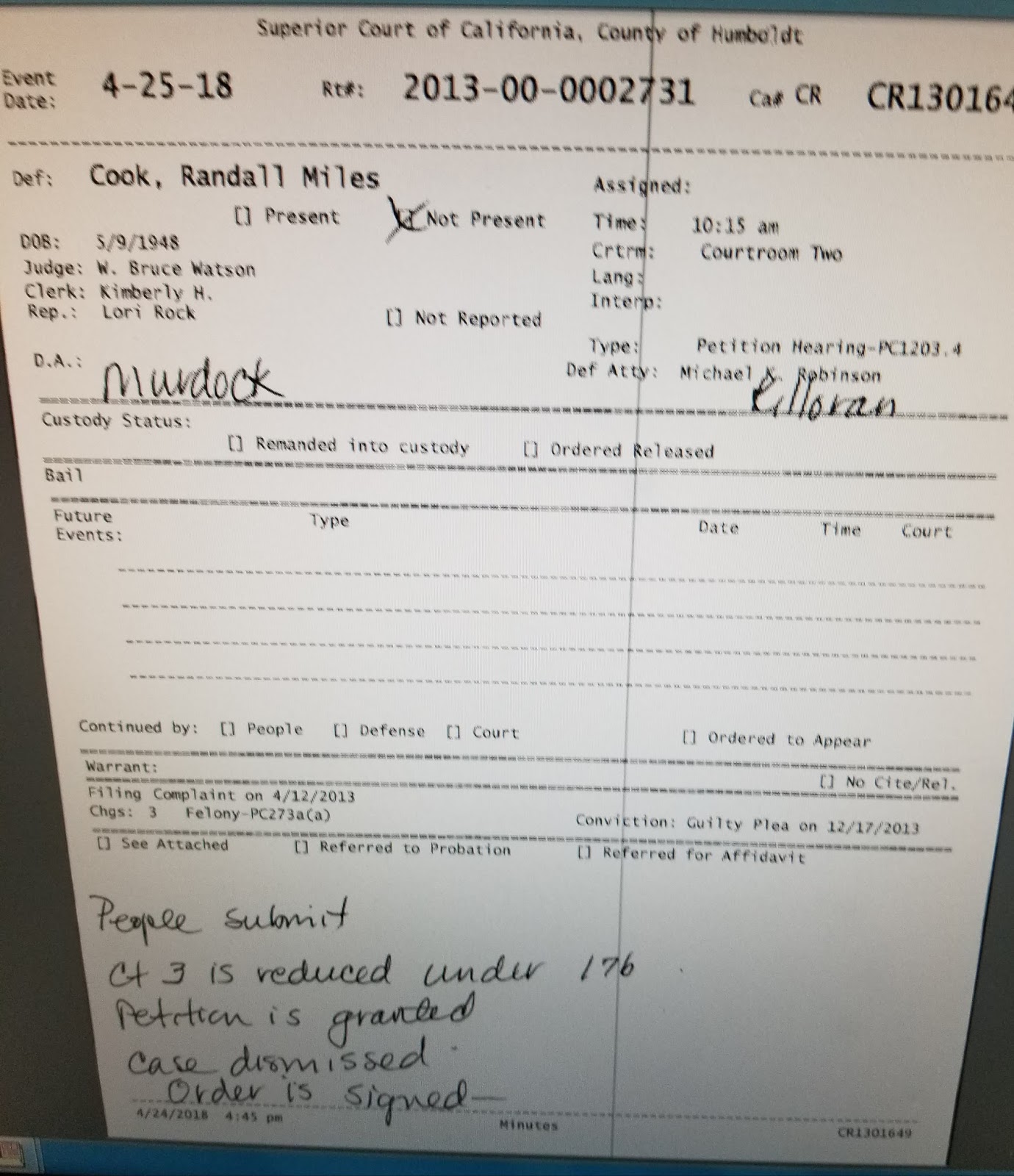 John Chiv: Local realtor Randall Cook gets his felony reduced to a ...