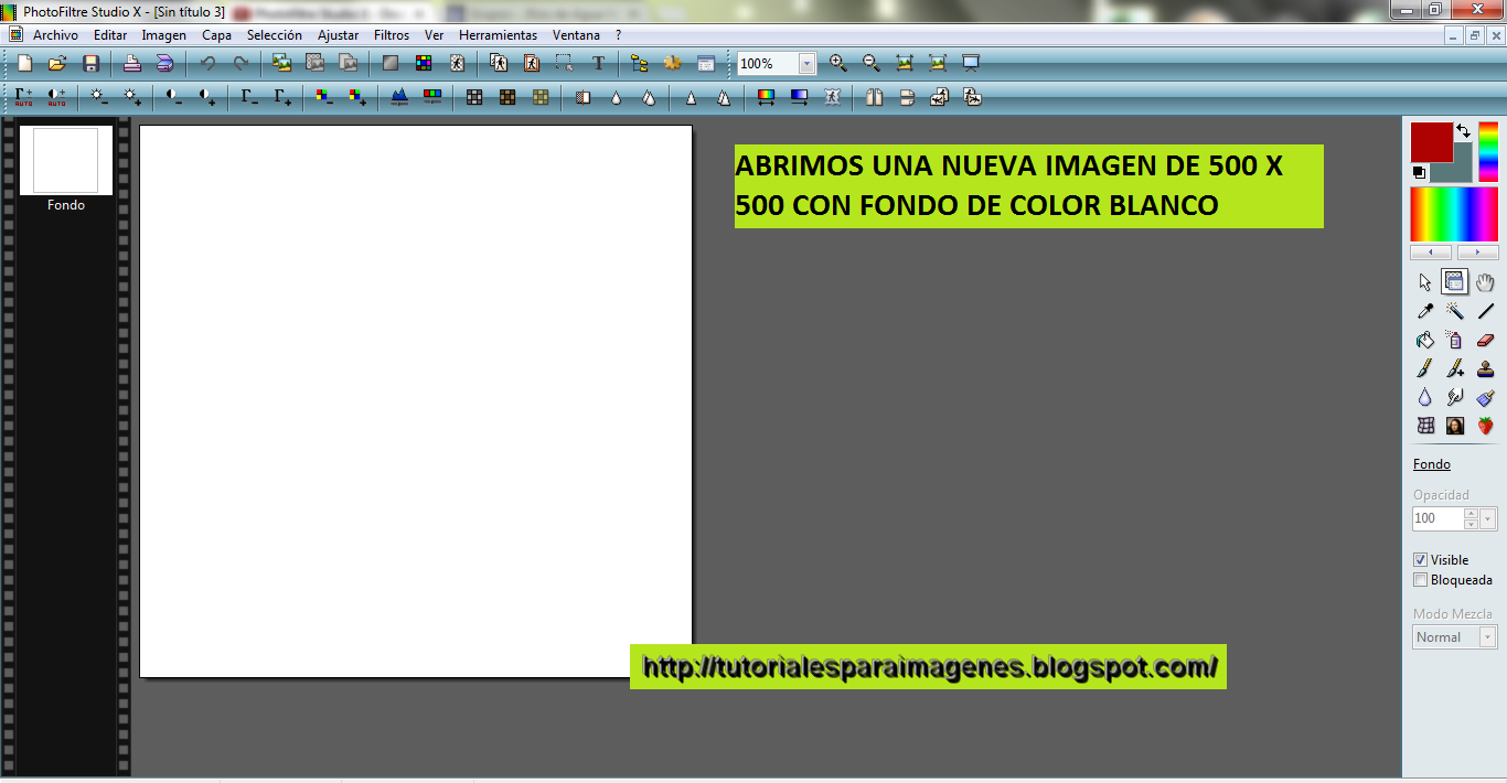 Tutoriales para Imágenes: TUTORIAL 11 - PHOTOFILTRE STUDIO X
