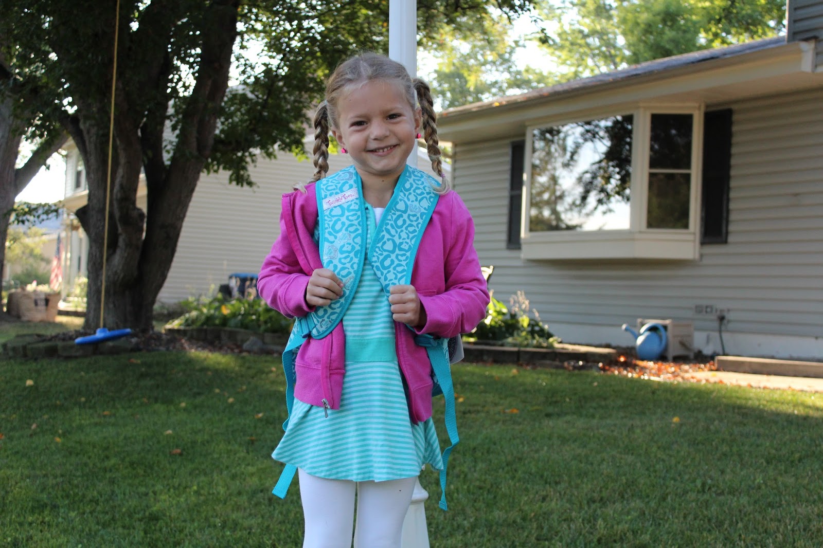 two daughters, one son: First day of school: 2nd grade and Pre-K