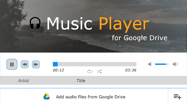 Music Player 網頁播放 Google Drive 音樂檔案，讓雲端硬碟成為個人串流音樂平台