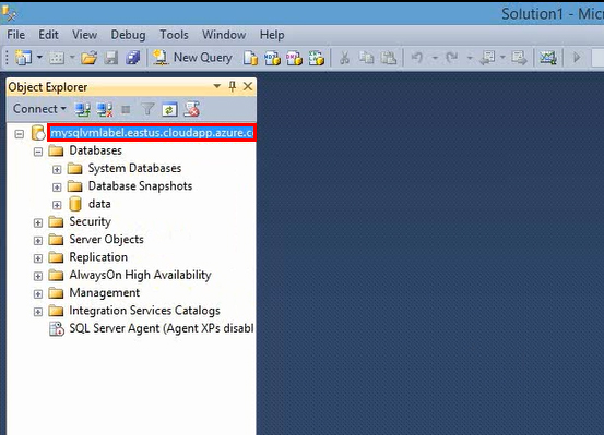 How to connect Azure VM SQL Server in Local SSMS - aro