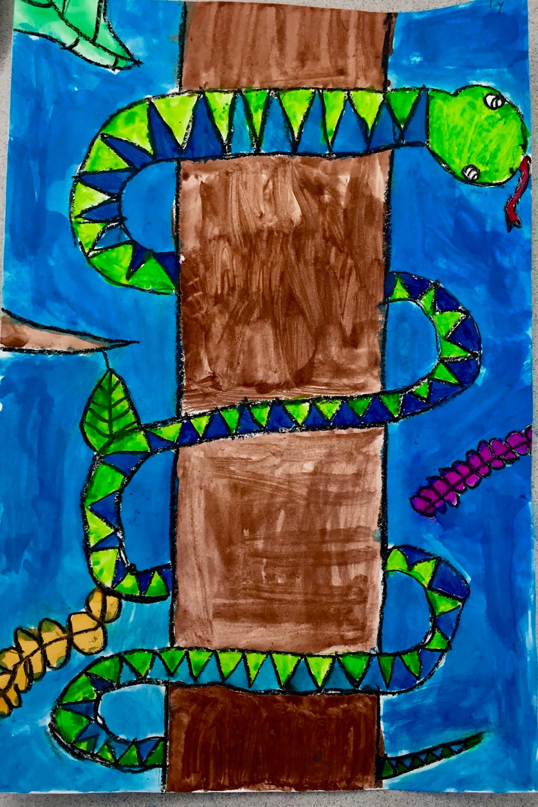 Expression of Imagination: Climbing Snakes by 2nd grade